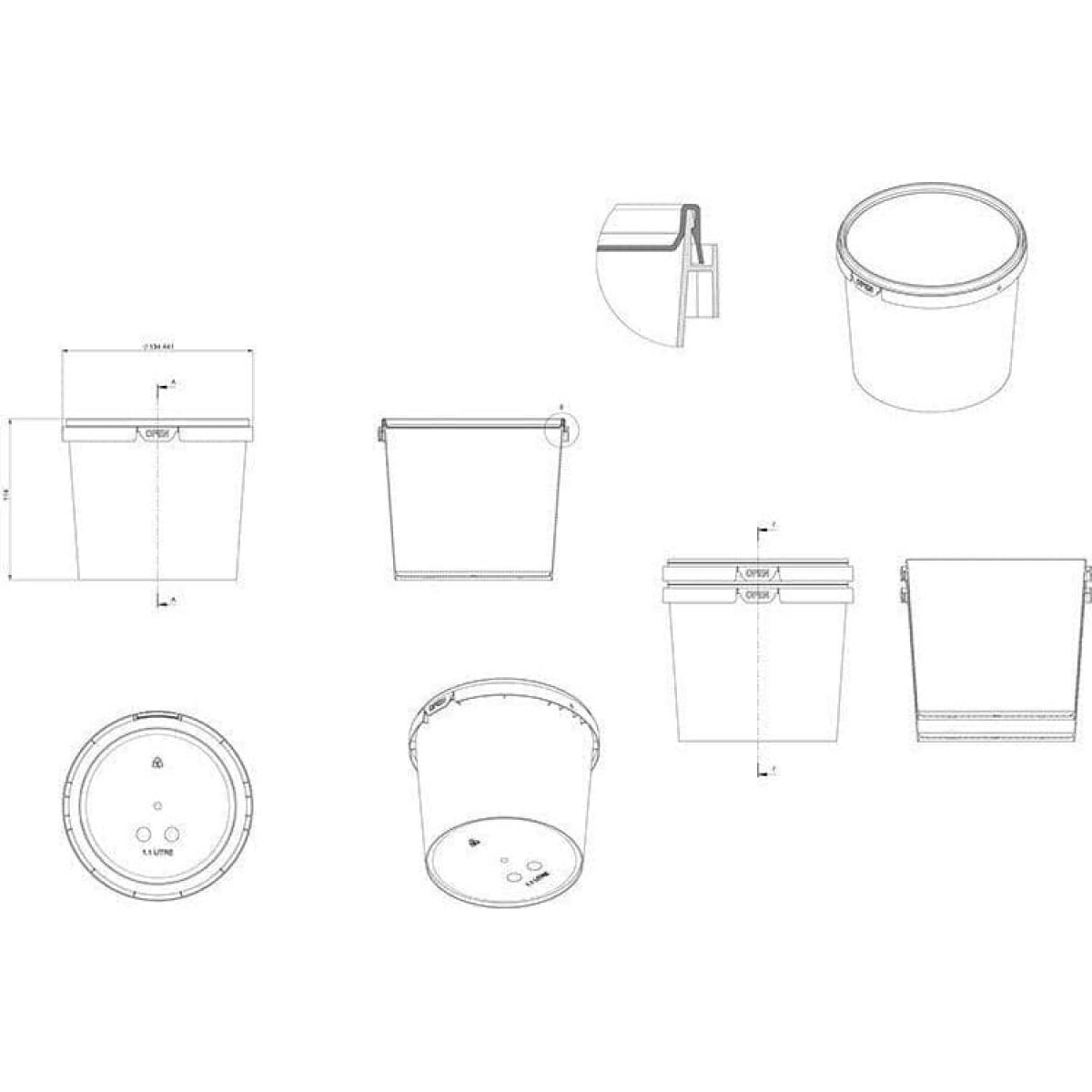 Pail Round 1.1 Litre * | IFP Group