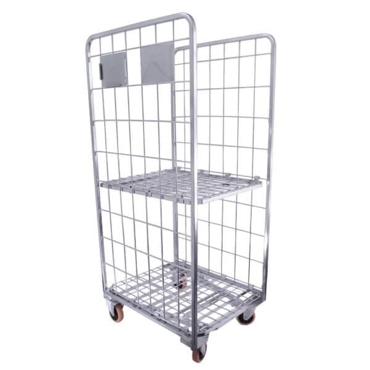 Cage Trolley 2-Sided With Shelf | IFP Group